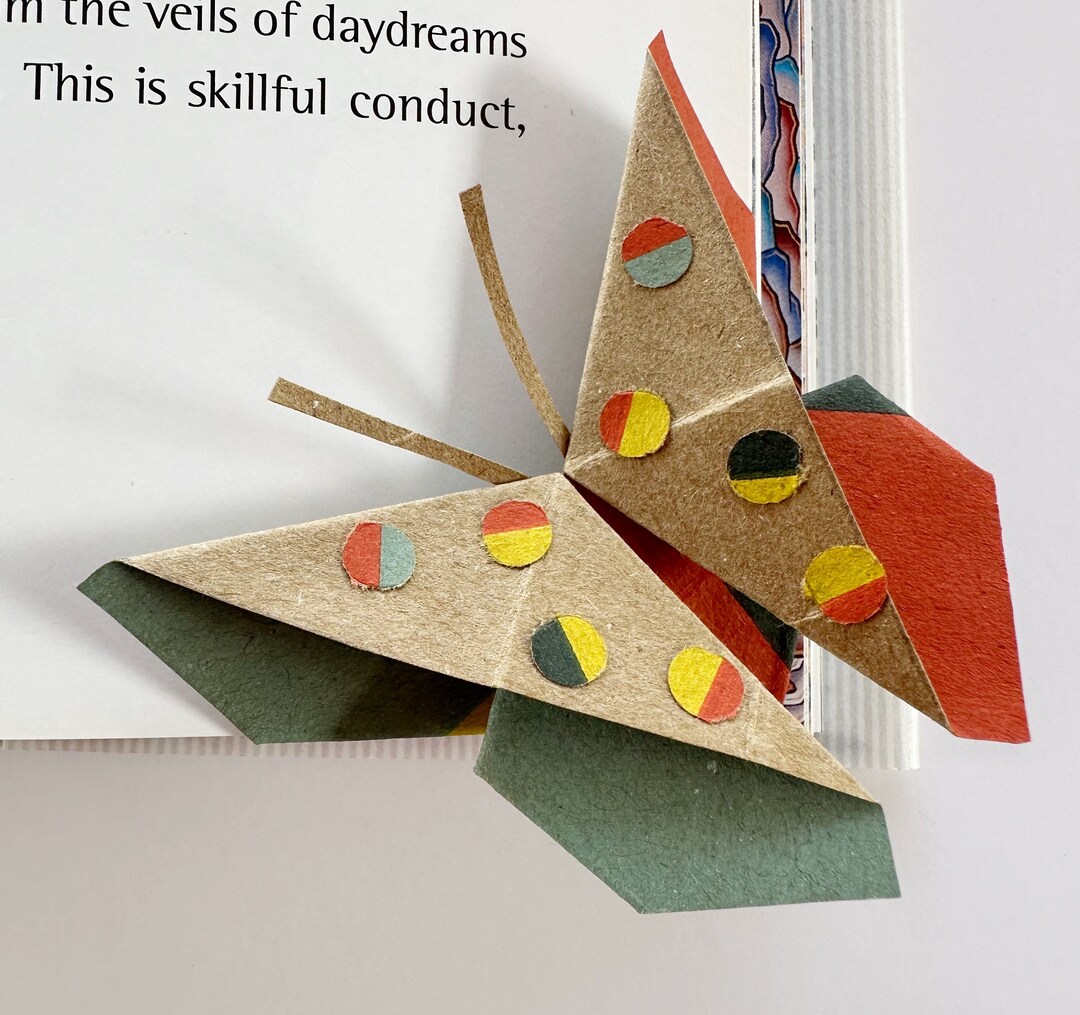 Bookmark Origami Butterfly Corner Bookmark Colorful Insect Nature Paper ...
