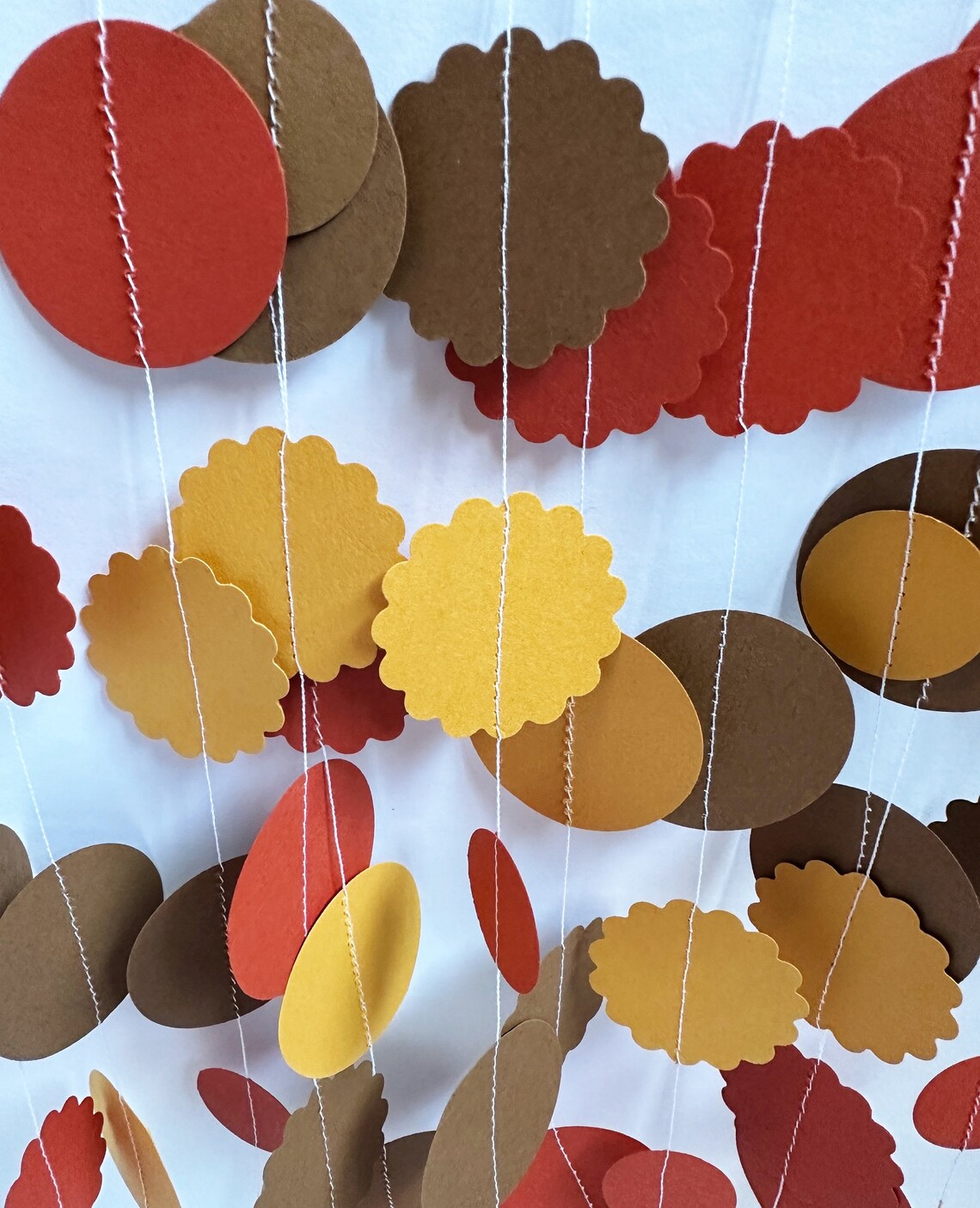 Fall Circle Garland: 12.5 Ft, Rust, Brown & Gold Decor - Etsy
