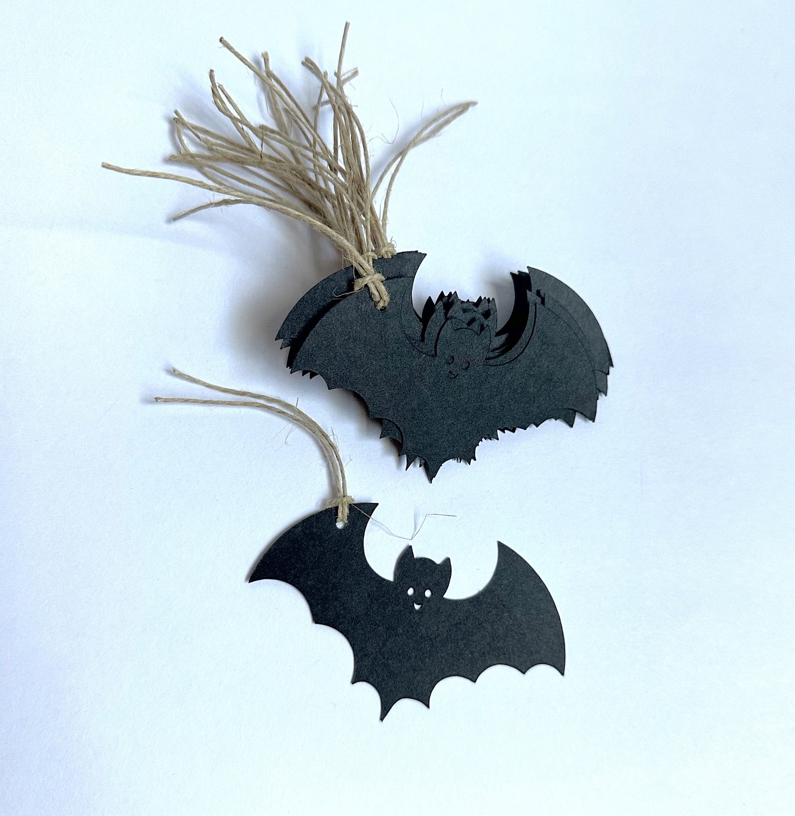 Bat Gift Tags, Halloween, Set of 15, Cute Faces, Black, Spooktacular ...