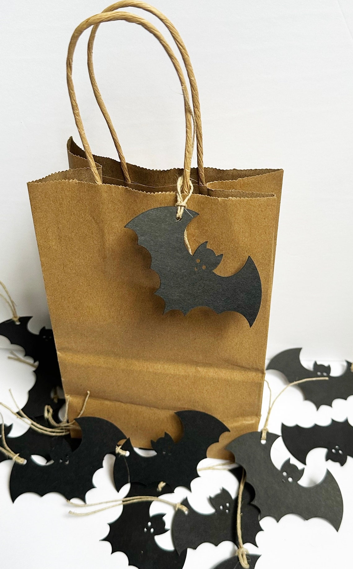 Bat Gift Tags, Halloween, Set of 15, Cute Faces, Black, Spooktacular ...