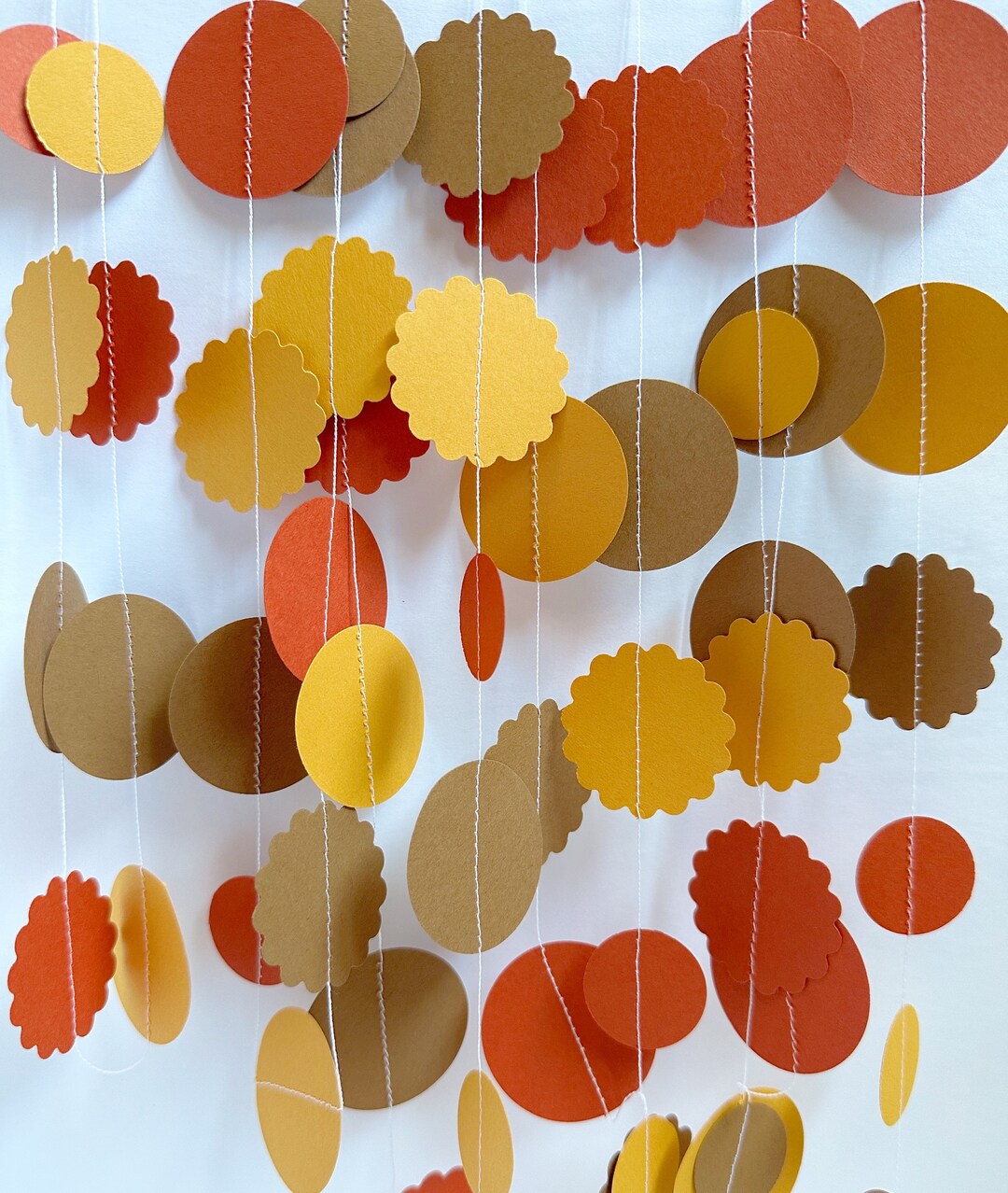 Fall Circle Garland: 12.5 Ft, Rust, Brown & Gold Decor - Etsy