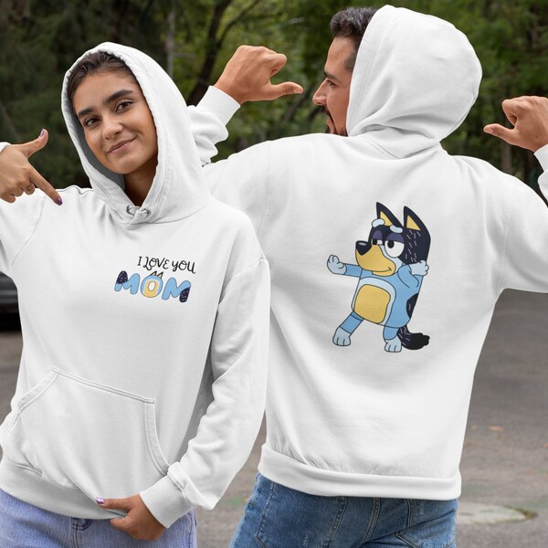 Bluey Mom and Dad Hoodie - Etsy