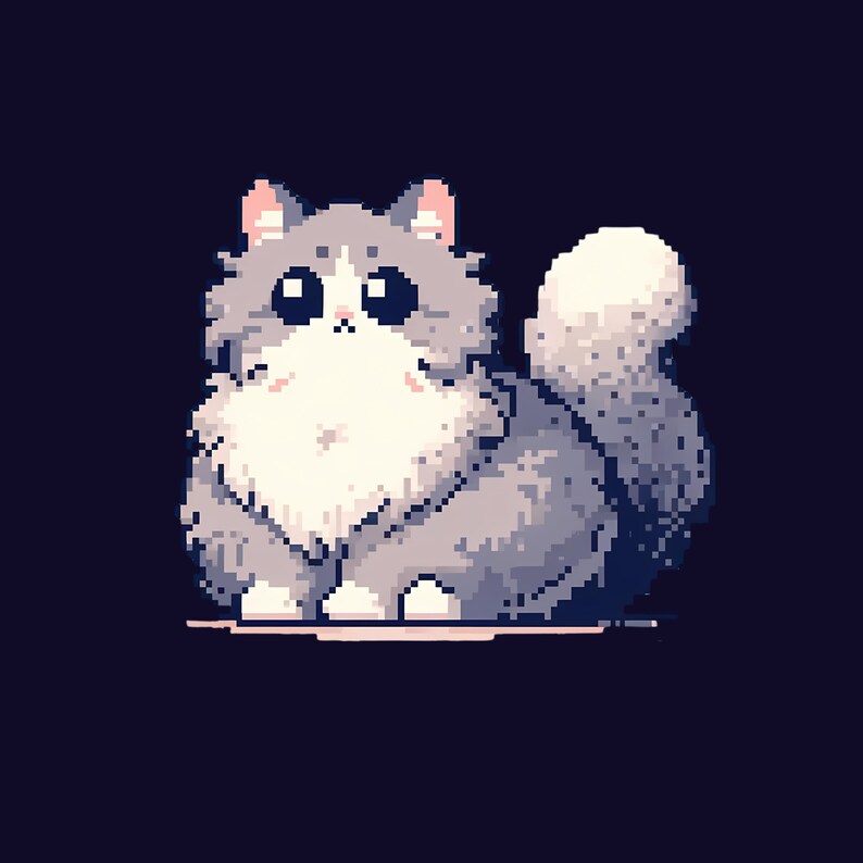 8-bit Cat Clipart PNG SVG Bundle, Cat Clipart Png Svg Bundle, Cat ...