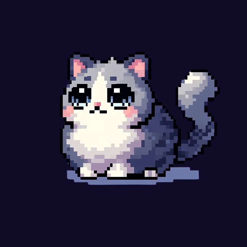 8-bit Cat Clipart PNG SVG Bundle, Cat Clipart Png Svg Bundle, Cat ...