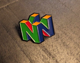 Nintendo N64 Console Logo Enamel Pin Badge Metal Pin Video Game ...