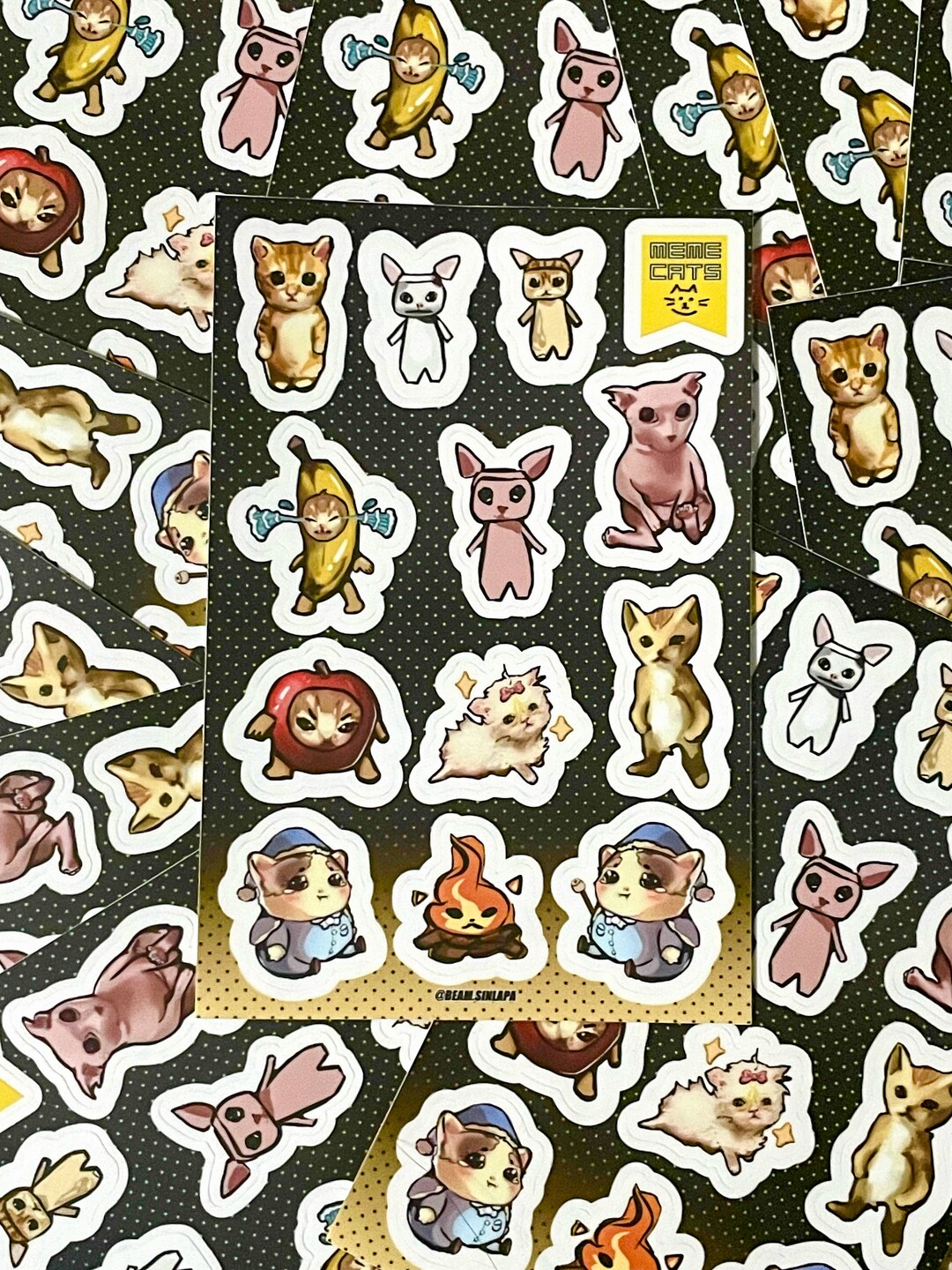 Cat Meme Sticker Sheet - Etsy