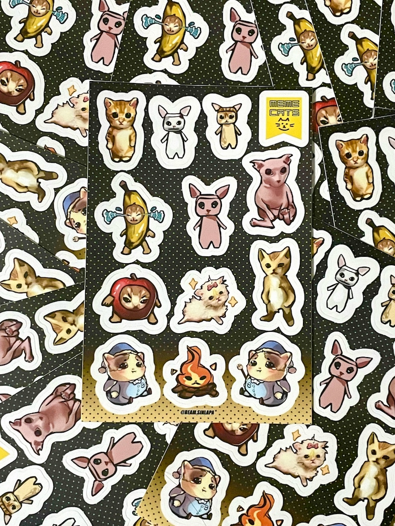 Cat Meme Sticker Sheet - Etsy