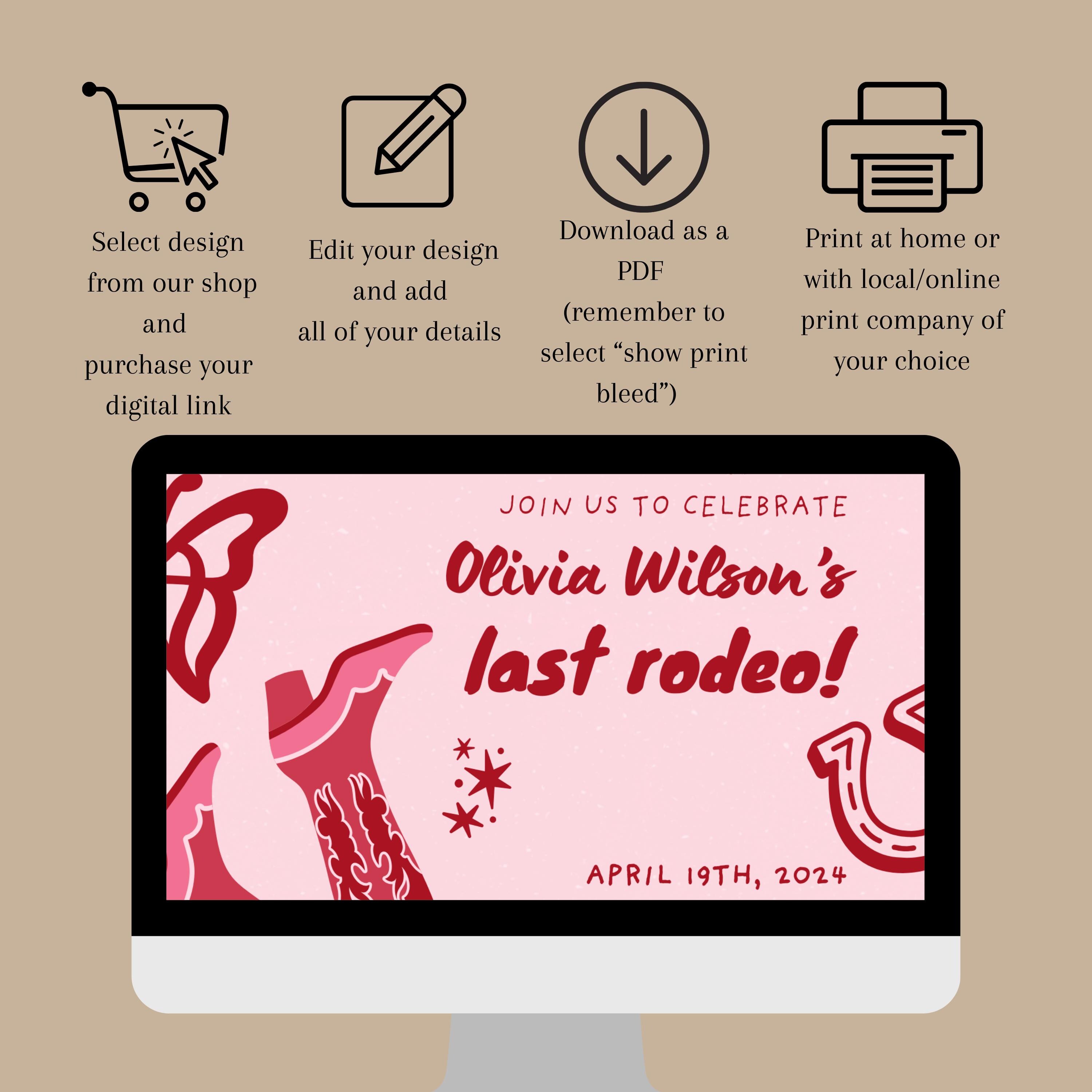 Hen Party Bachelorette Party Invitation Digital Download DIY Printable ...