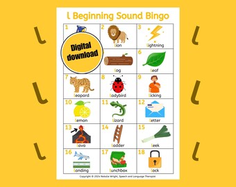 Th Speech Sound Bingo Game Printable, Beginning Sound Card, Speech ...