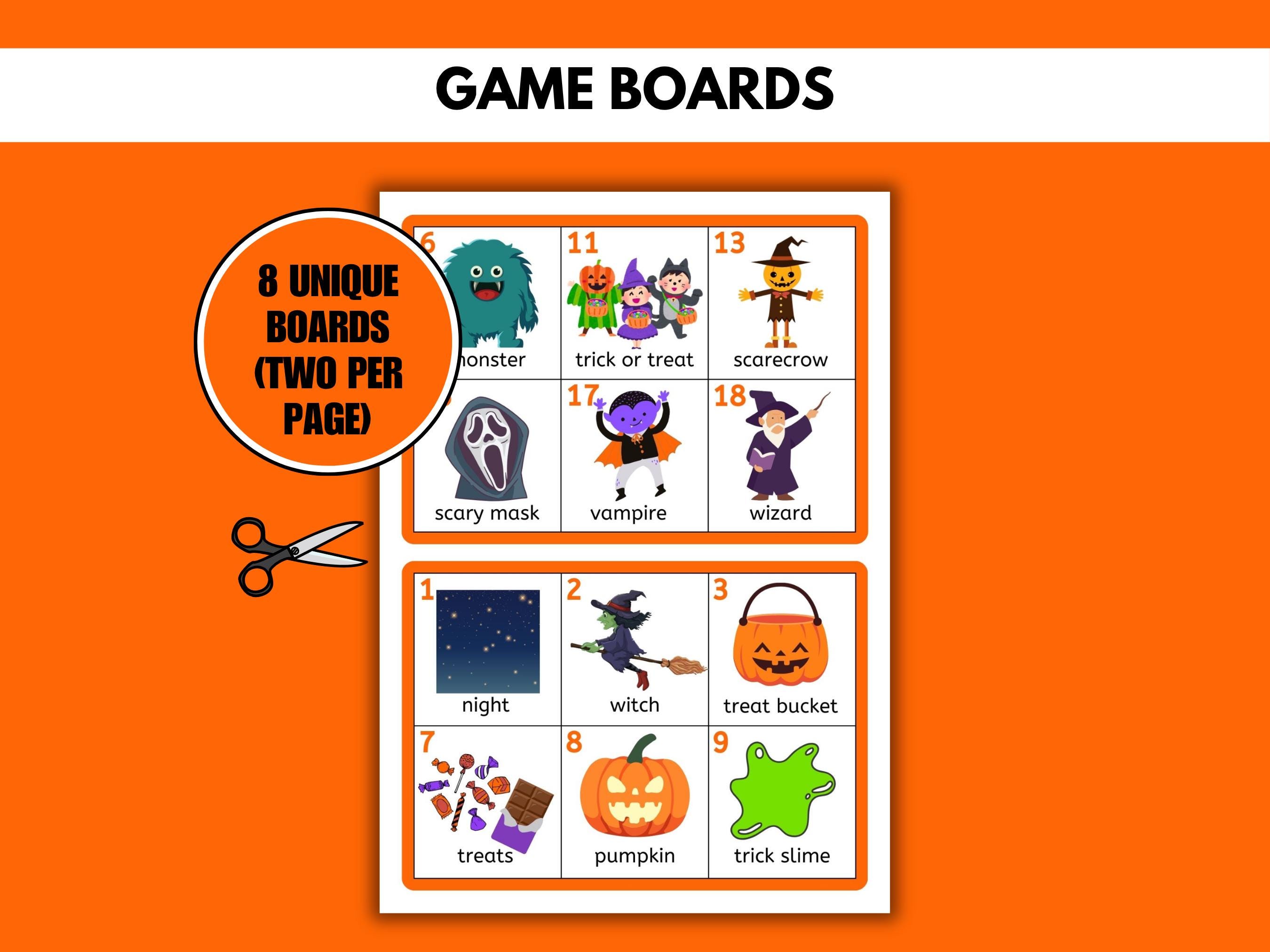 Trick-or-treat Bingo Game, Halloween Vocabulary Builder (printable ...