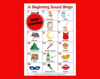 B Beginning Sound Bingo Game Speech Cards Speech Sounds Speech ...