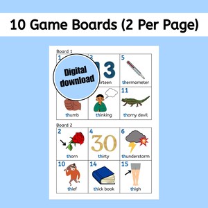 Th Speech Sound Bingo Game Printable, Beginning Sound Card, Speech ...