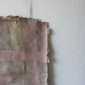 LINEN WALL HANGING #6 / Abstract Painting / Modern Rustic / Original ...