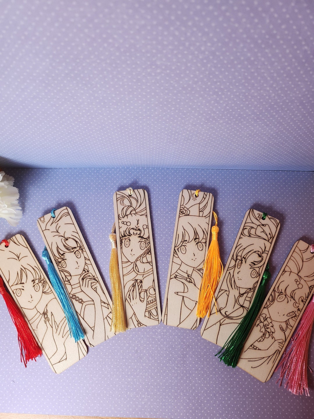 Manga Wooden Bookmarks sailor Moon Set of 6 - Etsy
