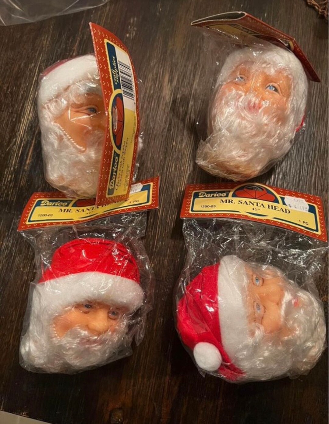 Set of 4 Vintage Santa Heads - Etsy