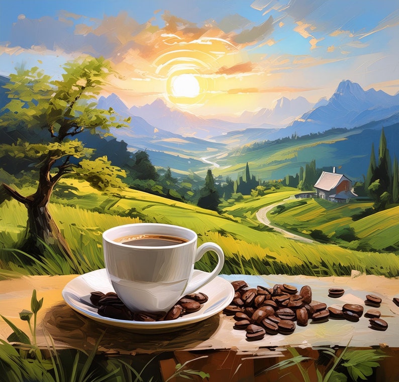 Fresh Coffee | Coffee Beans | Nature | Digital Art Print | Wall Art ...