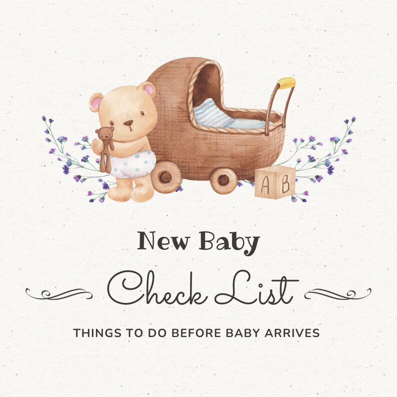 New Baby Check List - Etsy