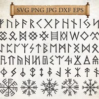 ANCIENT RUNES Digital Collage Sheet Squares Four Sizes - No. 0042 - Etsy UK