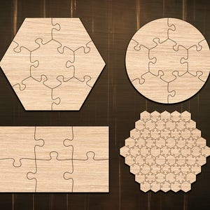 Jigsaw Puzzle SVG, Puzzle Cut Template Svg, Puzzle Pieces Bundle ...