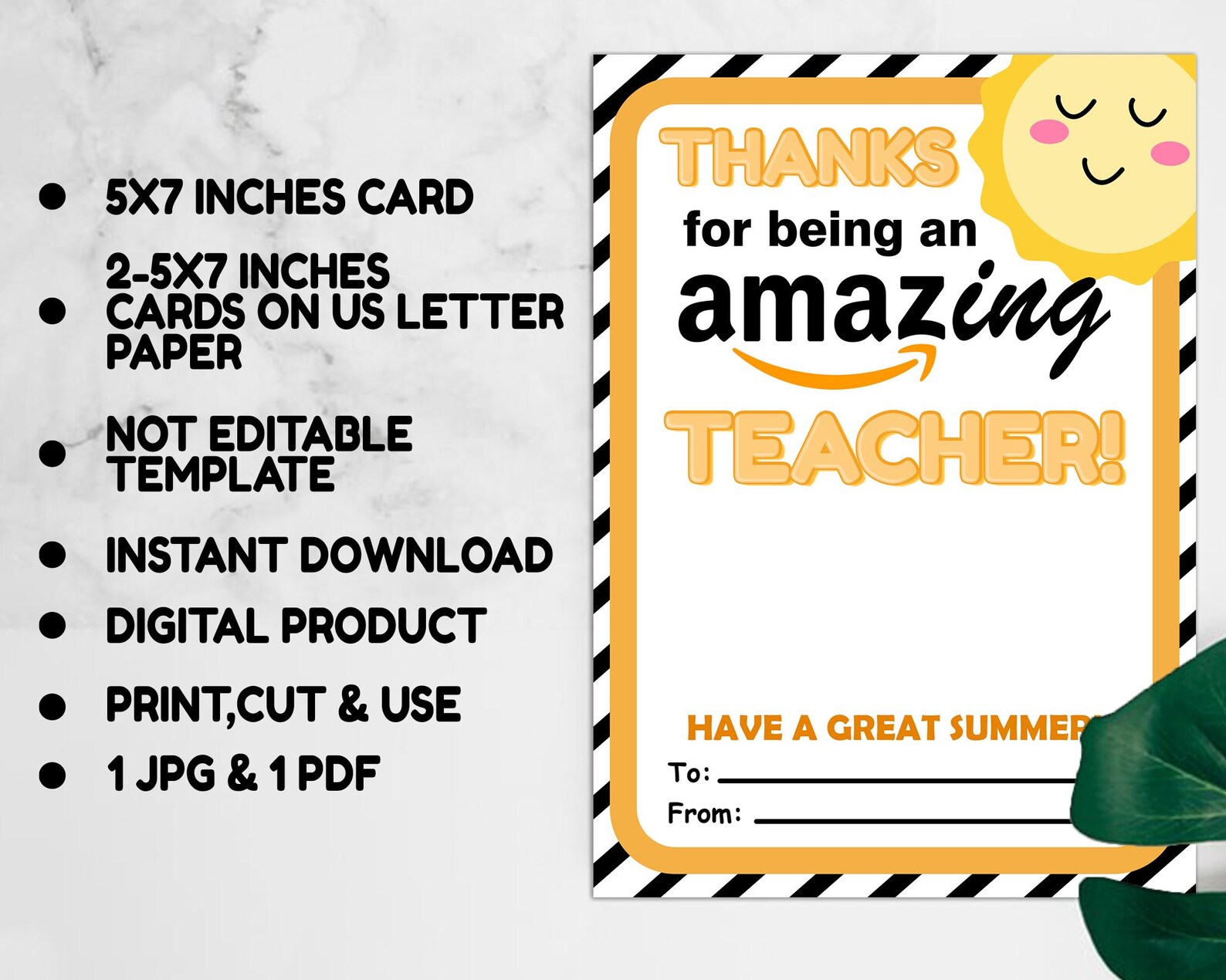 End of the Year Teacher Gift Card Holder, Teacher Appreciation Gift Tag ...