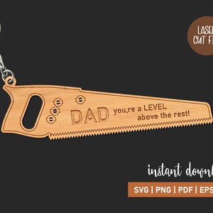 Laser Cut Keyrings Svg Bundle, Tool-shaped Keyring Svg, Father's Day ...