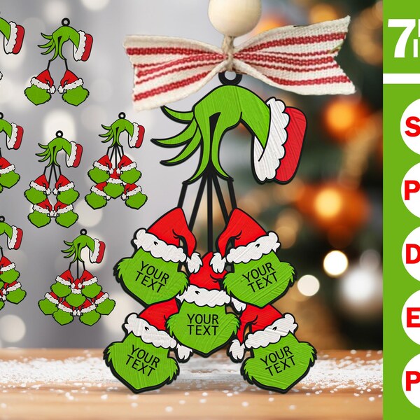 Grinch Hand Svg - Etsy