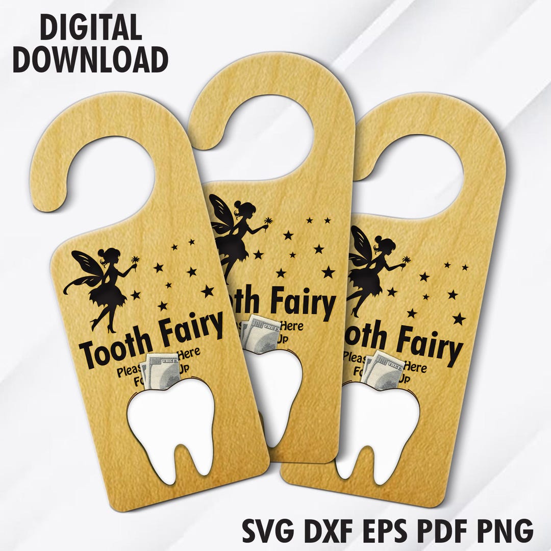 Tooth Fairy Hanger Svg File, Tooth Fairy Money Holder, Tooth Fairy ...