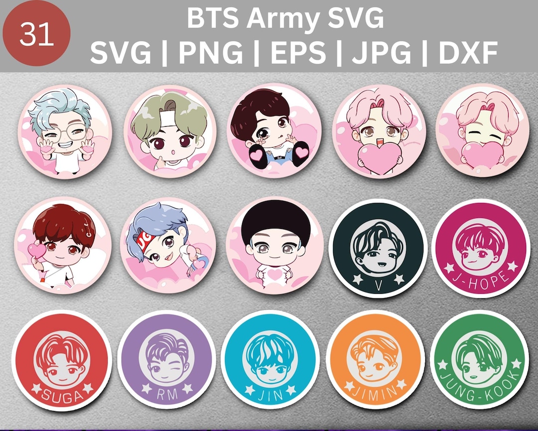 BTS Army Svg Bundle, Kpop Svg, Kpop Svg for Cricut, Army Svg, Dynamite ...