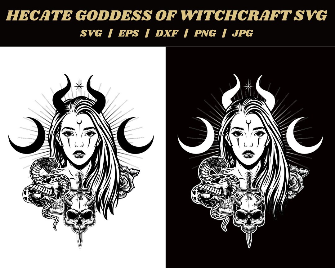 Hecate Goddess Svg, Witch Svg, Witchcraft Svg, Gothic Cricut Svg, Pagan ...