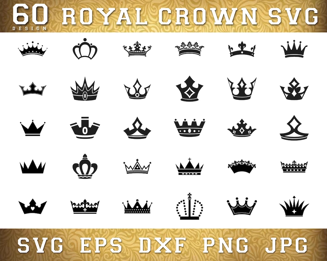 Royal Crown SVG Bundle, King Crown Svg, Queen Crown Svg, Princess Tiara ...