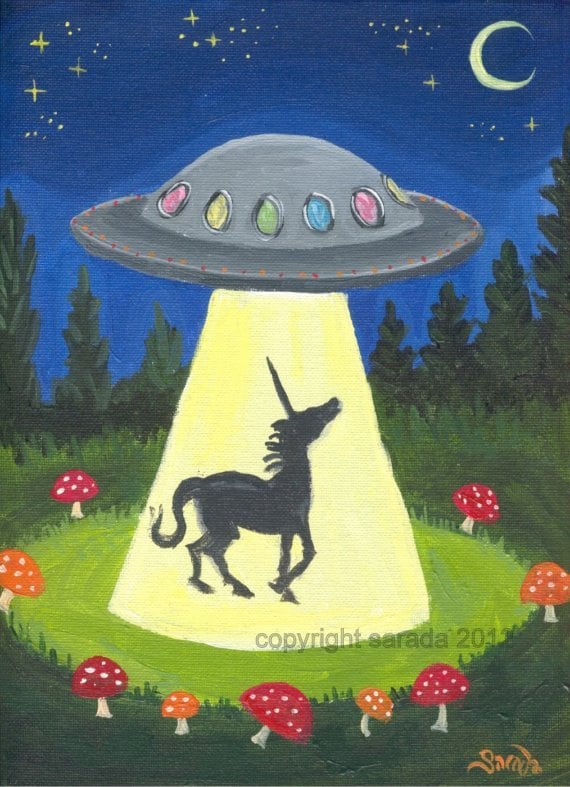 Alien Spaceship Art