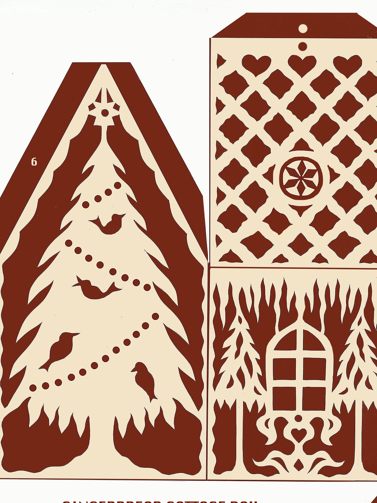 Gingerbread Cottage Gift Box Kit Created From Original Paper Cuts by ...