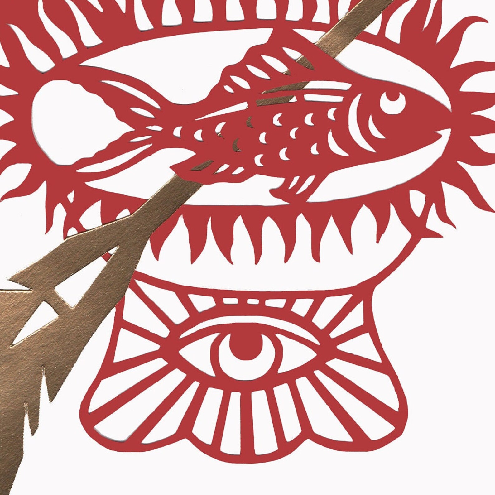 Philosophers Hand - Papercut Valentine - From Original Design by Ulla ...