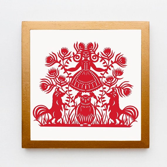 Owls Surprise Papercutting Art by Ulla Milbrath Black or - Etsy