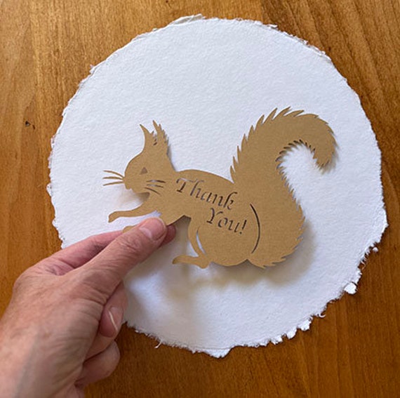 Thank You Squirrels Set of 3 Paper Cut From Design by Ulla - Etsy