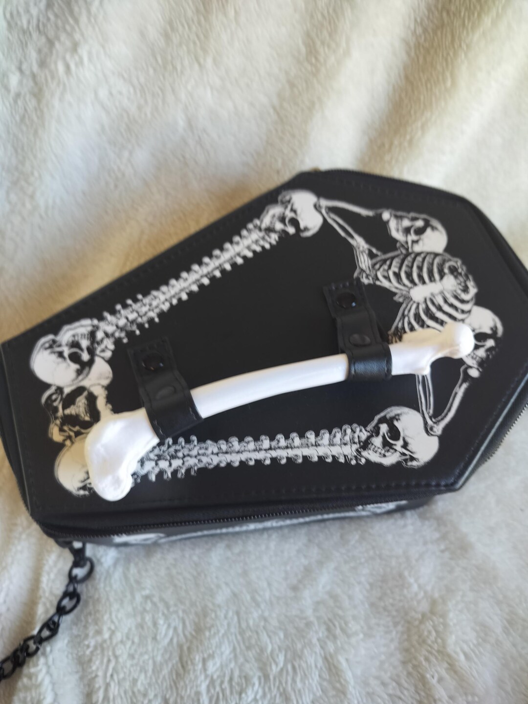 Black Leather Coffin Shaped Handbag/purse - Etsy