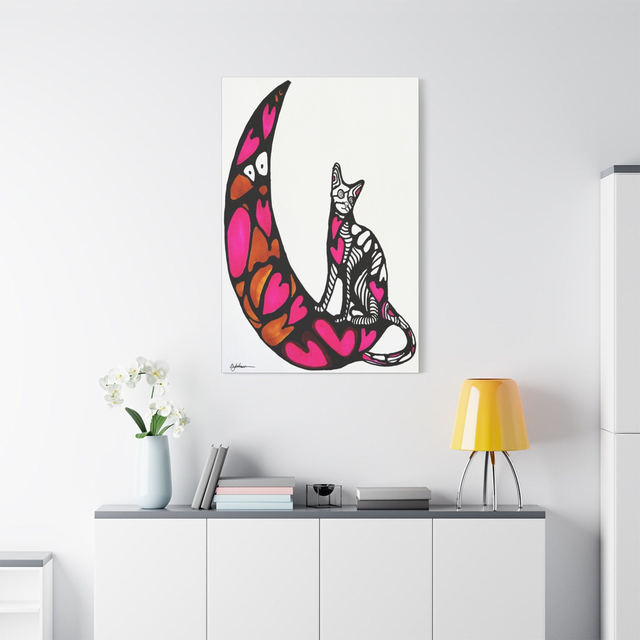 Cat Art, Cat Wall Art, Large Wall Art, Cat Painting, Abstract Cat, Cat ...