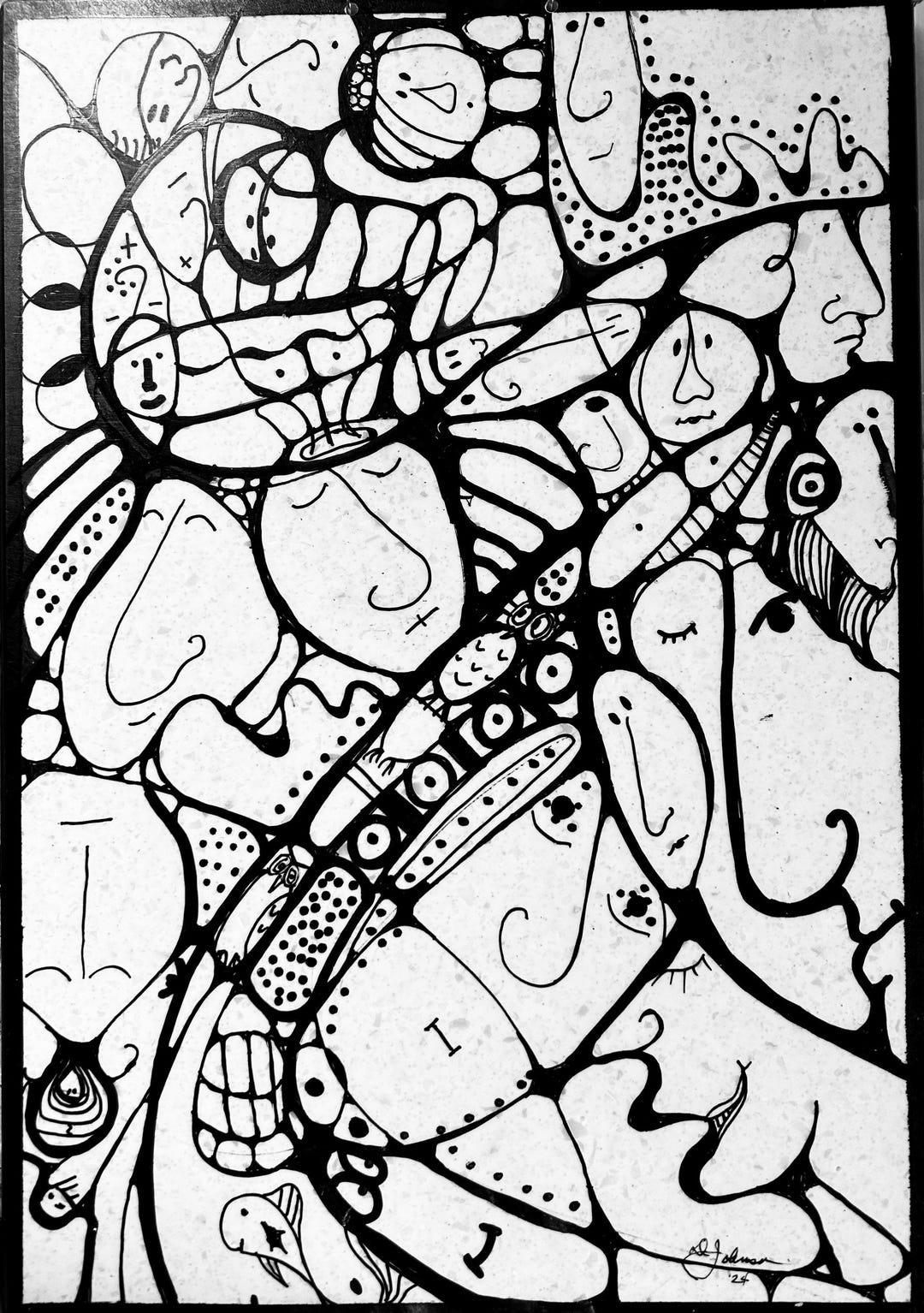 Original Gratitude Art Drawing LOVE lines of Vibrational Energy ...