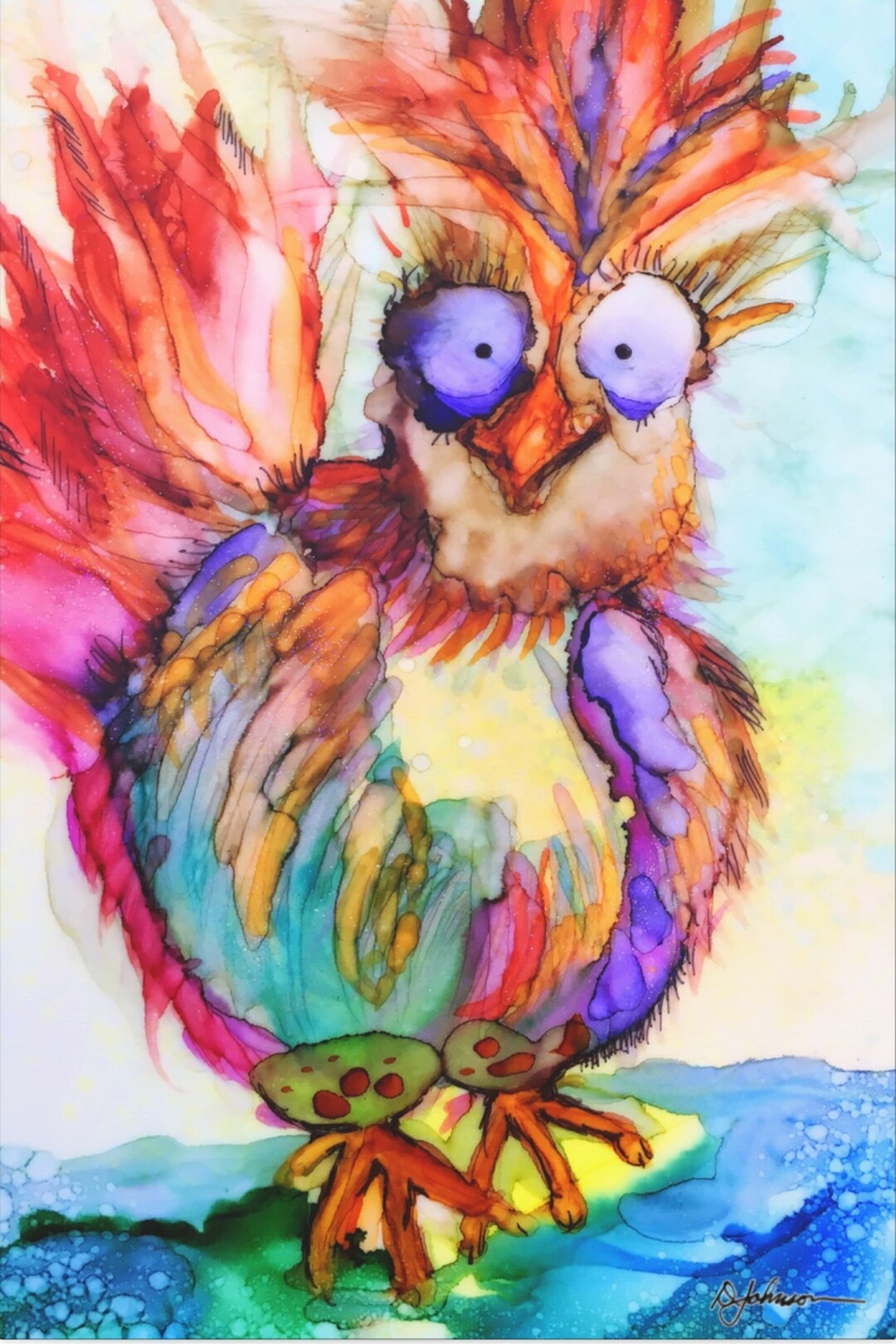 Funny Chicken Print, Stretched Canvas, Sweetie Bird! Crazy Chicken Lady ...