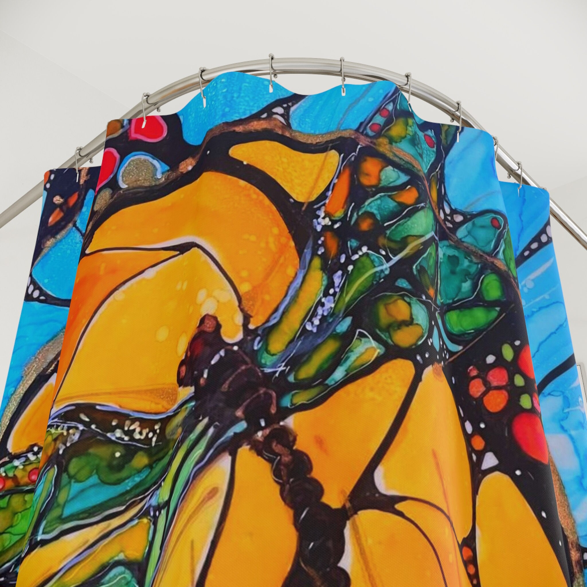 Stunner Shower Curtain Dragonfly Design. Dragonflies Shower Curtain. an ...