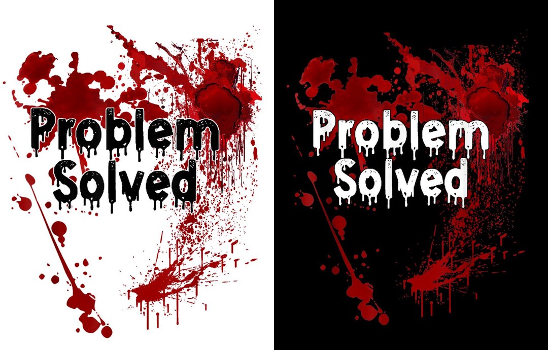 Halloween Problem Solved PNG, Retro Horror Png Files, Bloody Hand ...