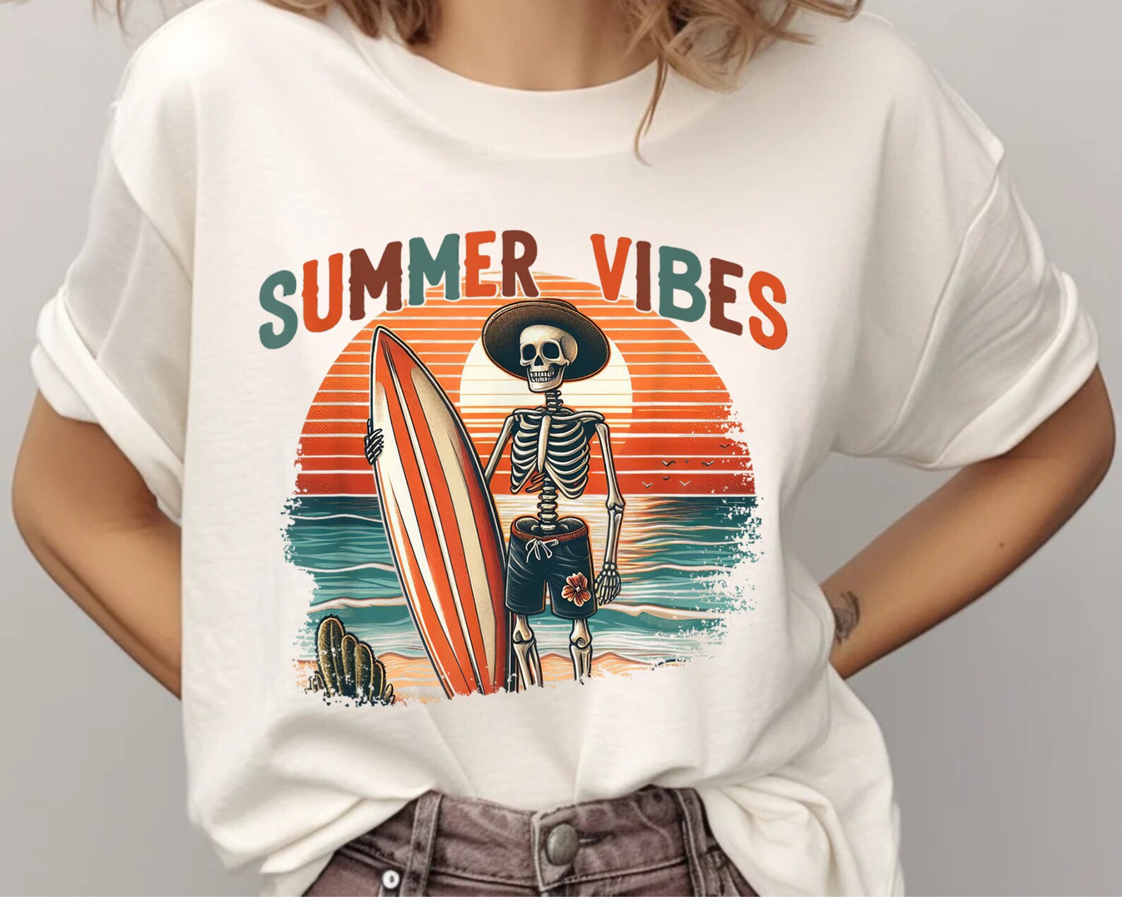 Summer Png, Palm Tree Beach Png Files for Sublimation, Skeleton Summer ...