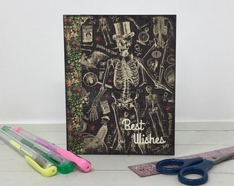 Skeleton card | Etsy