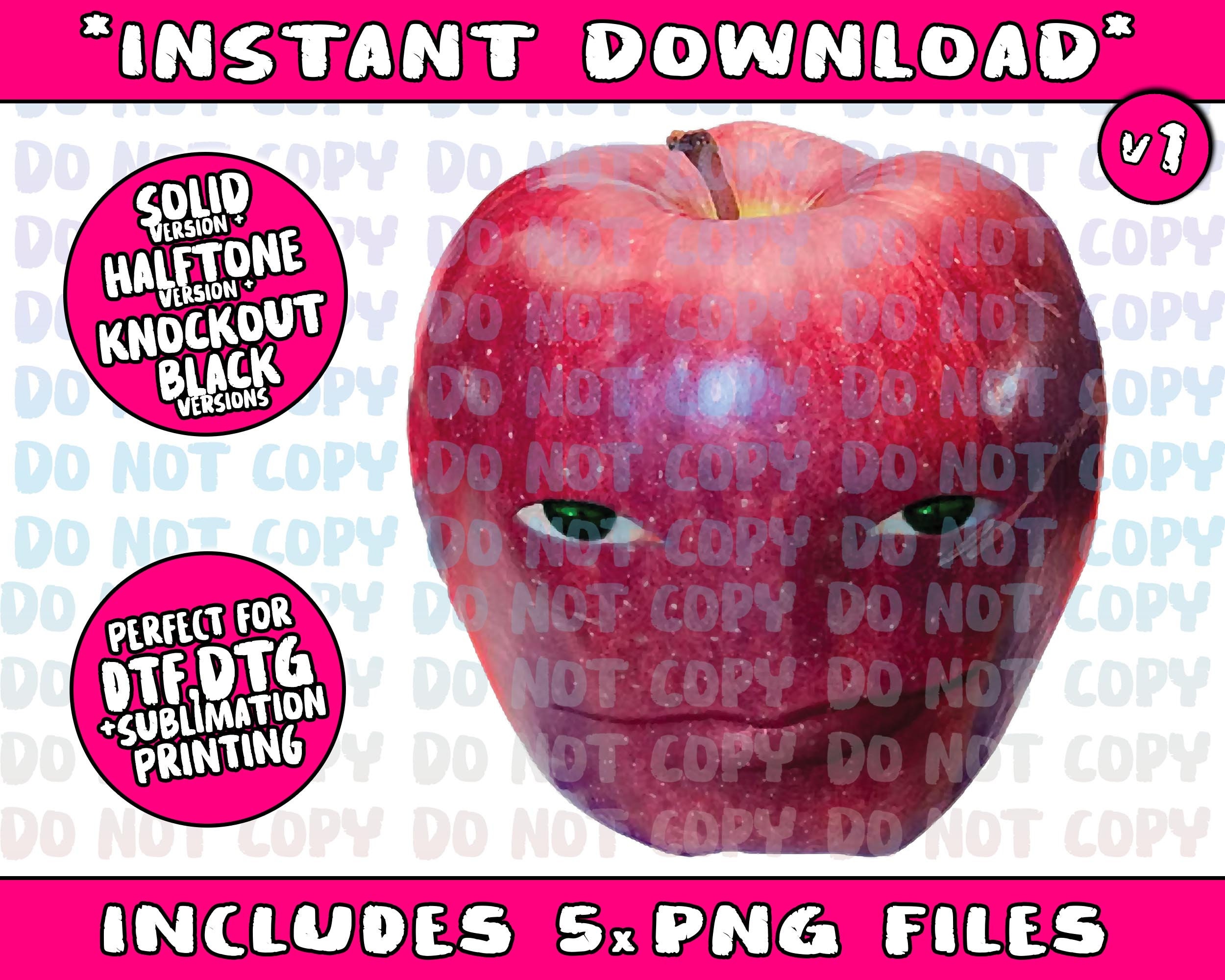 Apple With a Face Meme Png Bundle, Trending Png, Popular Printable - Etsy