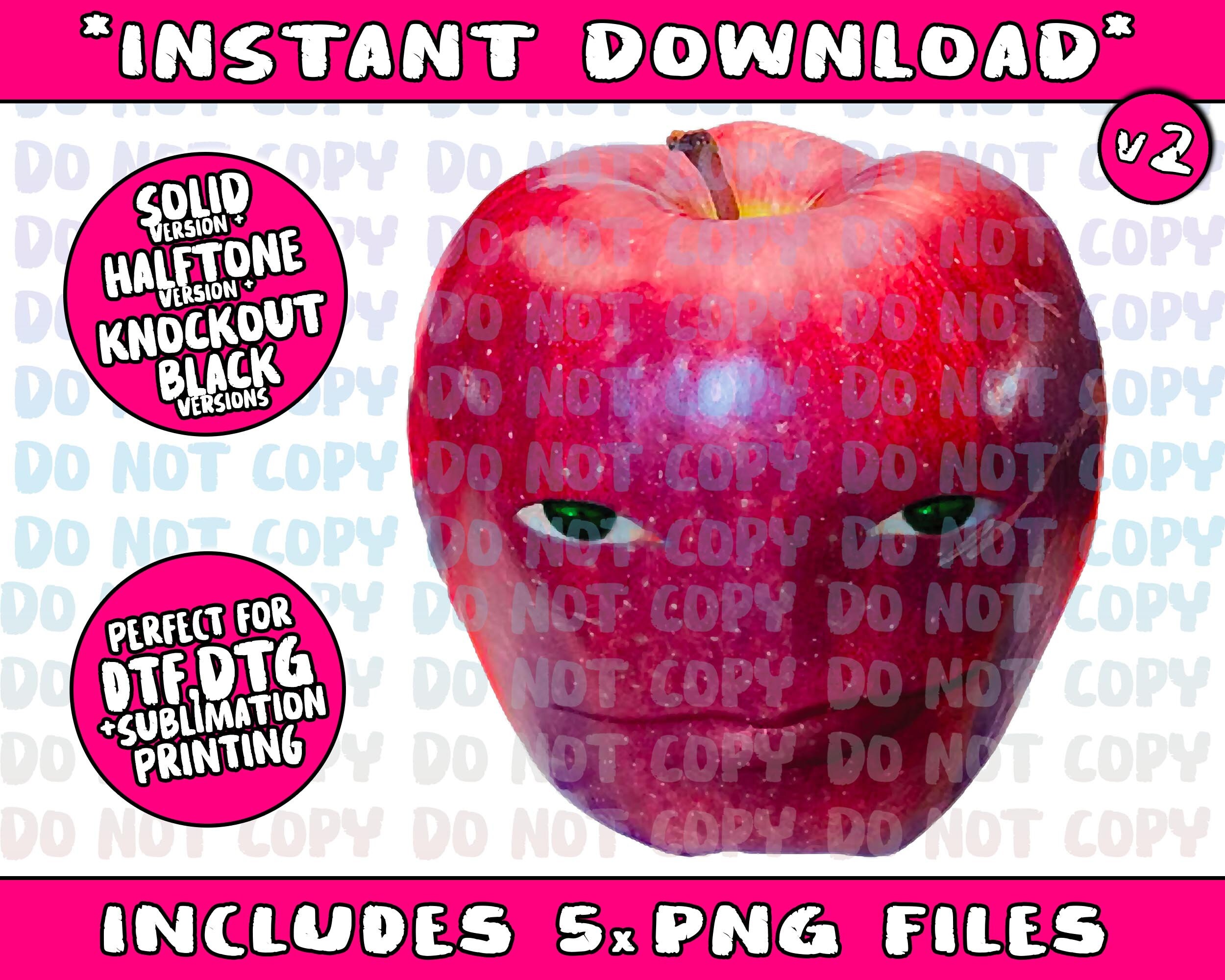 Apple With a Face Meme Png Bundle, Trending Png, Popular Printable - Etsy