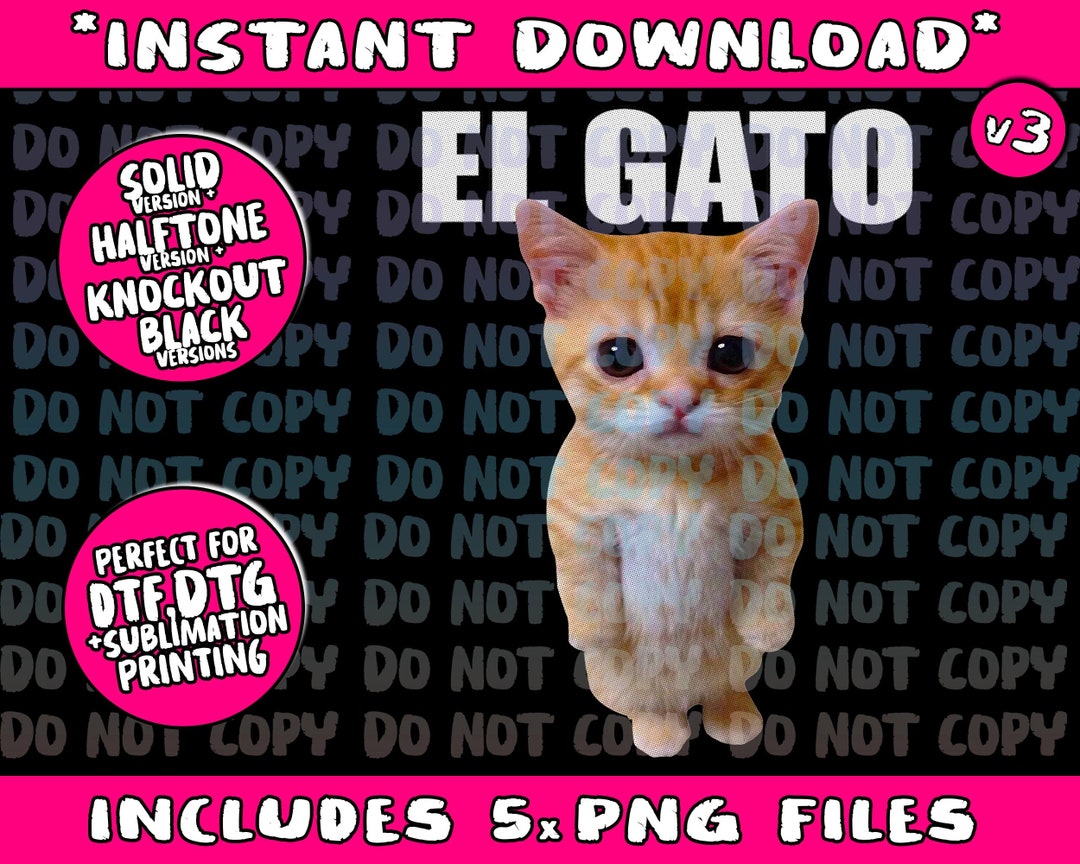 El Gato Meme Sad Crying Cat Munchkin Kitty Meme Trendy 1png Bundle ...
