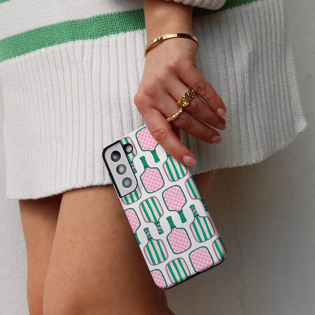 Pickleball iPhone 16 Case Preppy Pickleball Gift Pink Green Girls Cute ...
