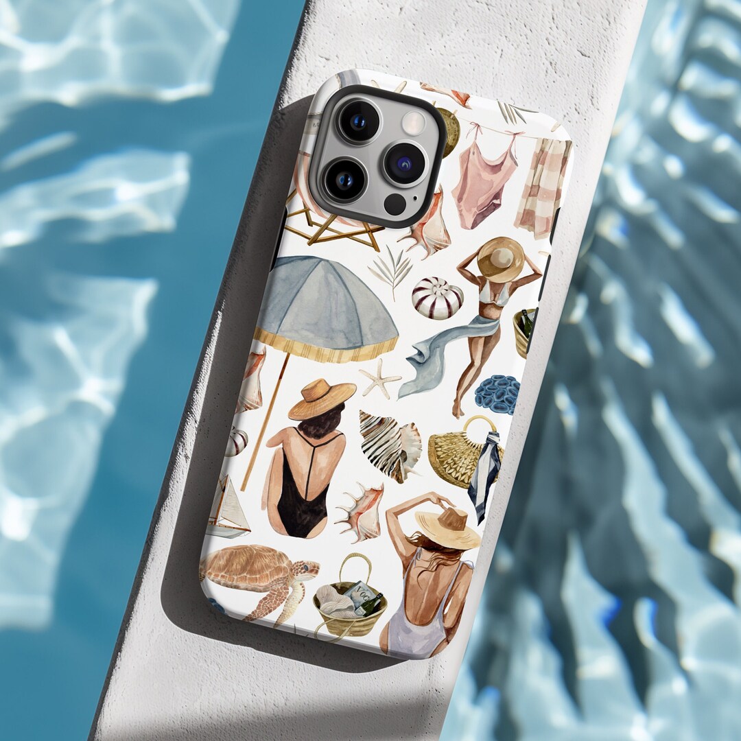 Preppy iPhone Case Beach Collage Girly Phone Case East Coast Summer ...