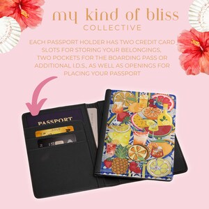 Italian Summer Passport Cover Fruit Faux Leather Passport Holder Preppy ...