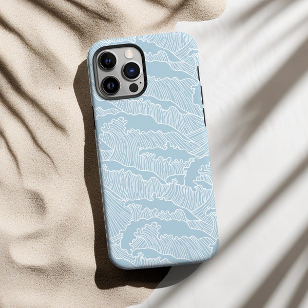 Blue Wave Phone Case - Etsy
